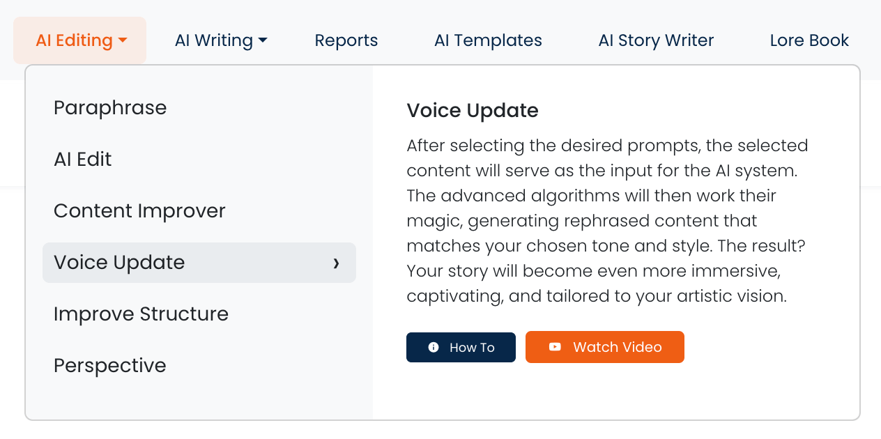 Voice Change - Manuscripts.ai